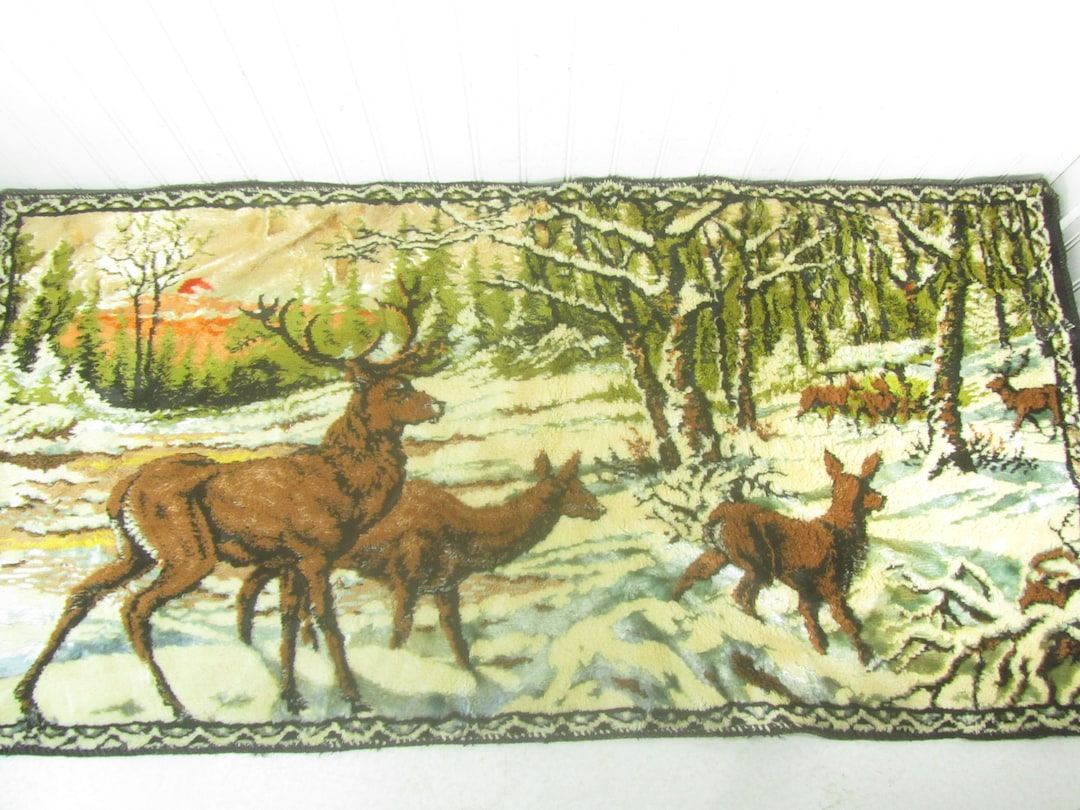 Tapestry, Wall Hanging, Deer Tapestry, Elk Tapestry, Hunting Scene ...