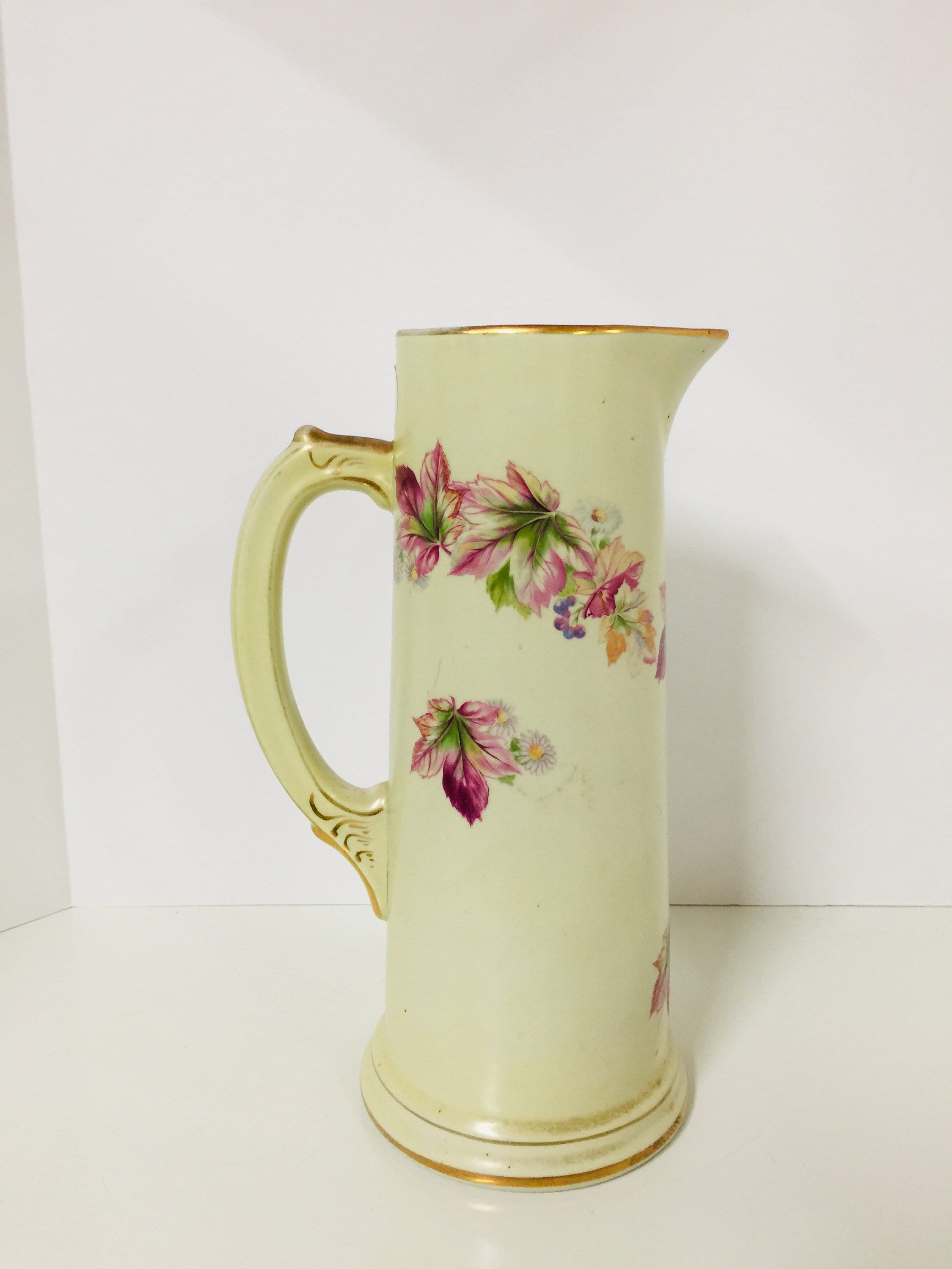 Vintage pitcher antique jug Sevres tankard porcelain | Etsy