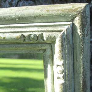 Shabby Chic Mirror, Gray and Cream Colored Mirror, Vintage Mirror ...