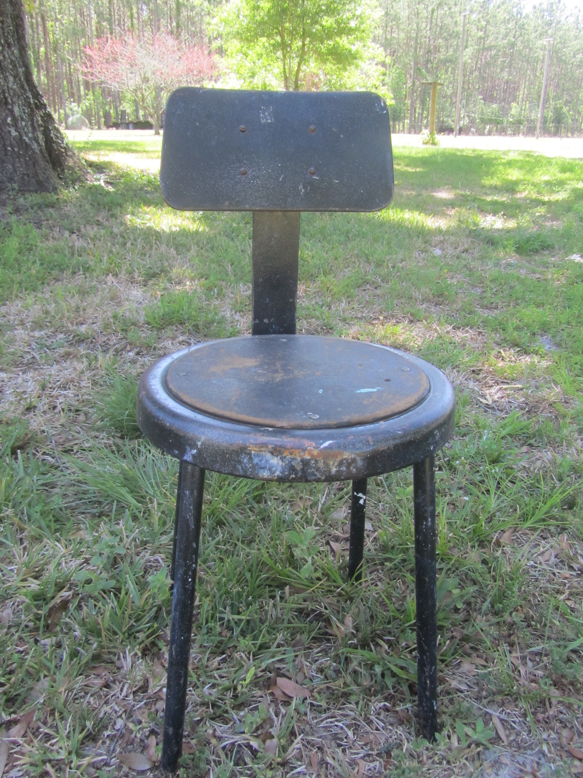 Vintage Chair, Industrial Stool, Vintage Metal Stool, Metal Chair ...