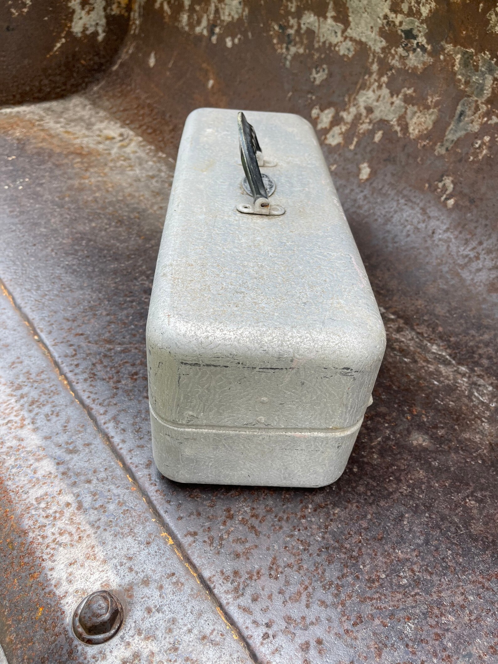Vintage Aluminum Tackle Box Metal Tool Box Fishing box | Etsy