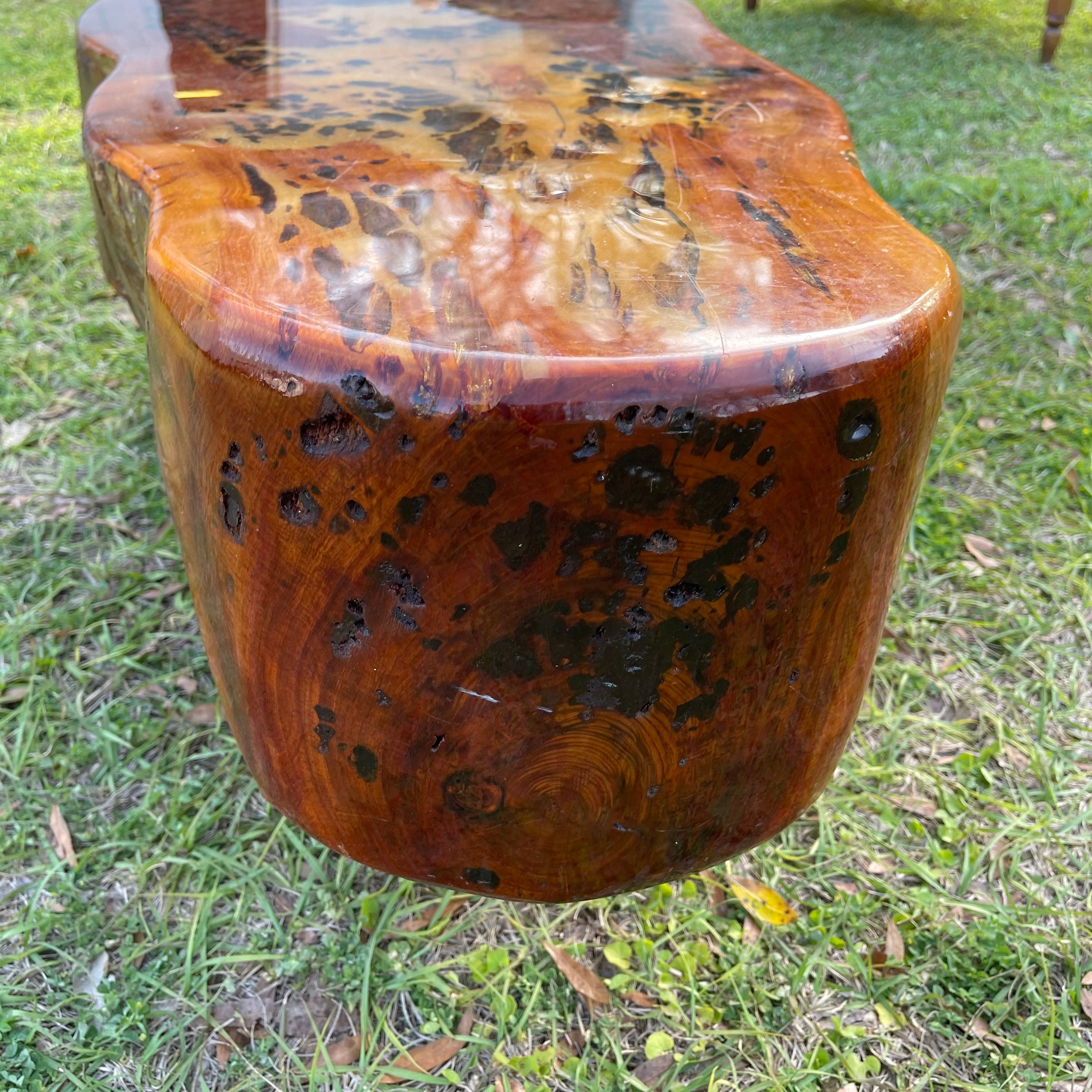 Vintage Cypress Coffee Table Live Edge Table Wood Coffee | Etsy