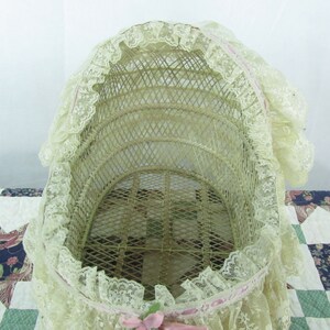 Vintage Doll Basinet, Photo Prop, Doll Furniture, Wicker Basinet - Etsy