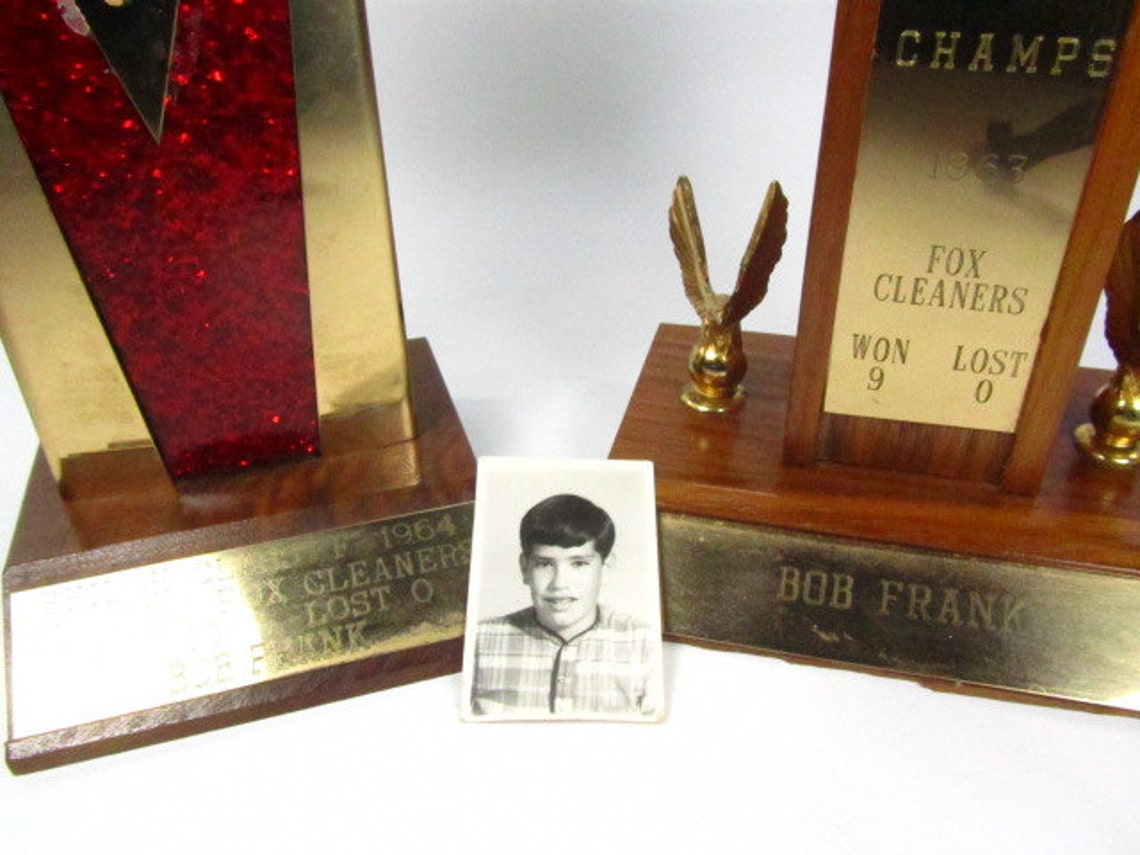 Vintage Trophy Baseball Trophy 1960s Mid Century Wood - Etsy