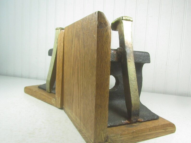 RailRoad Spike Bookends Railroad Track Bookend Train Theme | Etsy