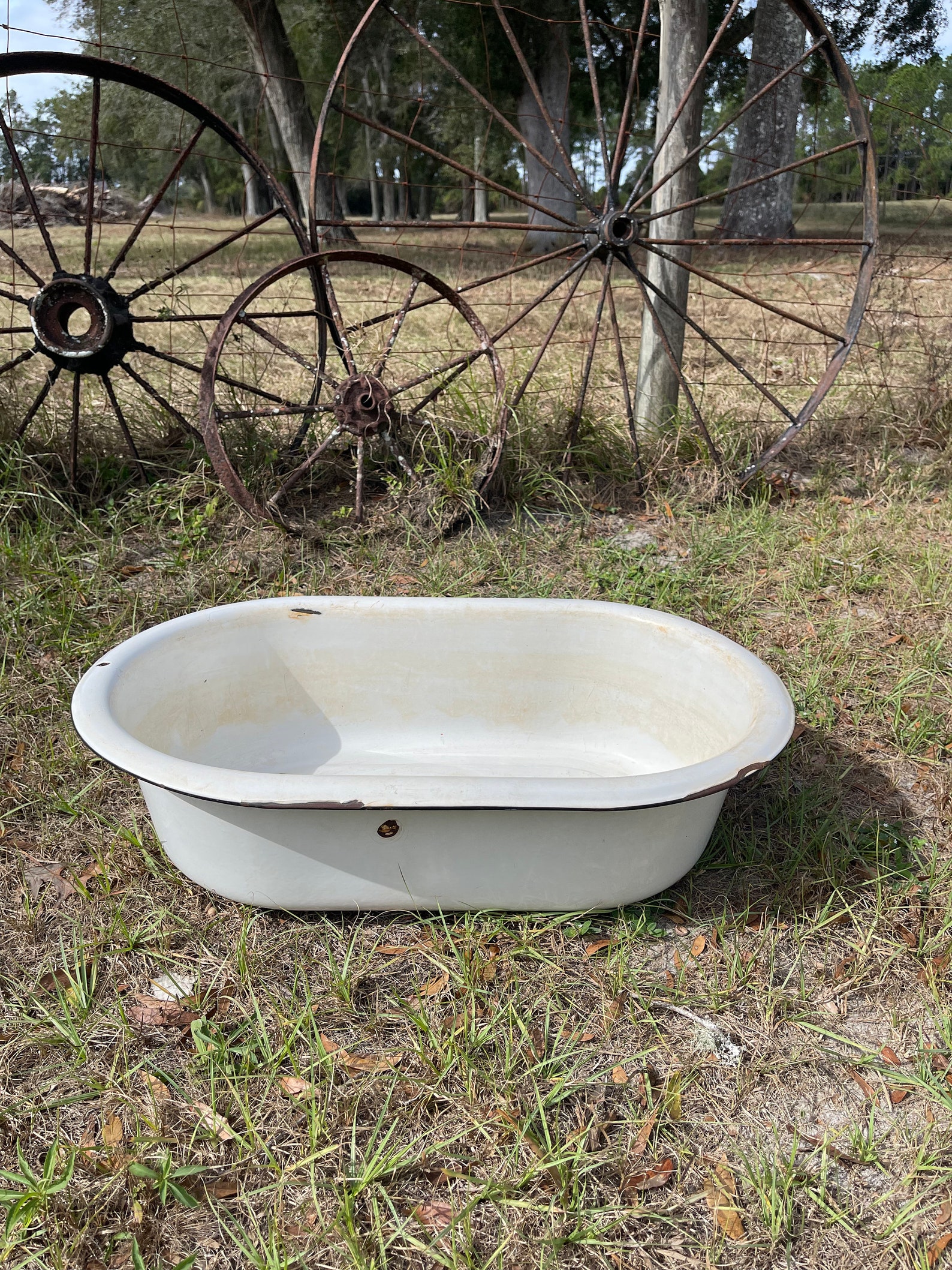 Enamel Wash Tub Enamel Tub Movie Photo Prop White Enamel - Etsy