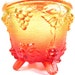 Goofus Glass Glass, Candy Dish, Crystal, Cut Glass, Orange, Red, Glass ...