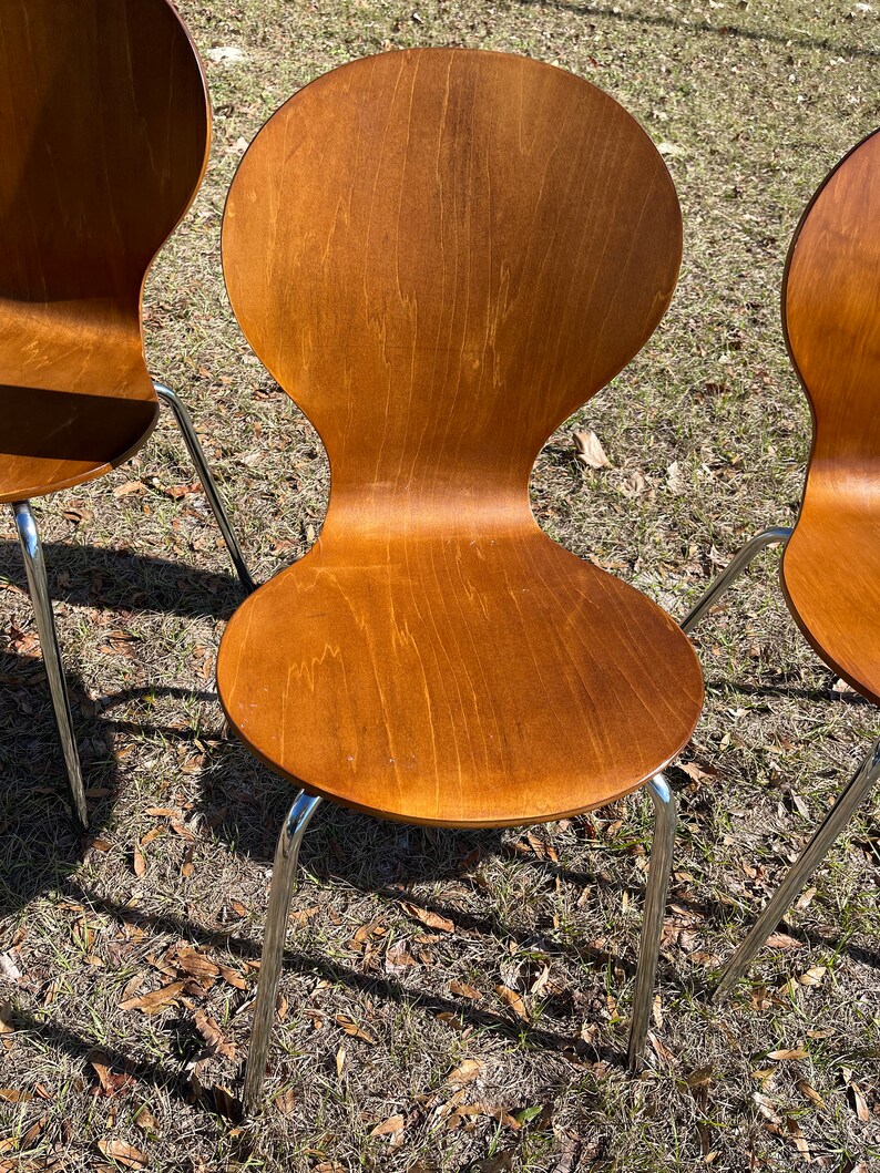 Vintage Ant Chairs MCM Decor Curved Plywood Chairs Mid - Etsy
