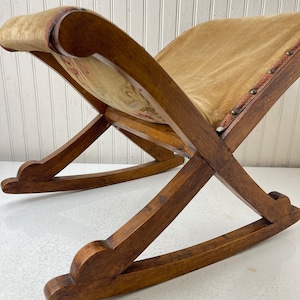 Vintage Footstool, Rocking Foot Rest, Vintage Ornate Ottoman, French ...