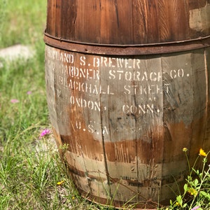 Large Antique Barrel, Wood Barrel, General Store Barrel, Storage Barrel ...