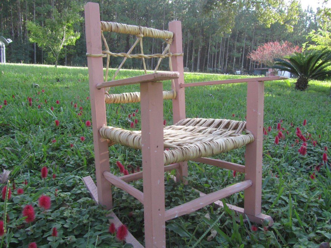 CHILDS ROCKING CHAIR, Photo Prop, Children's Pictures, Rush Wicker Seat ...