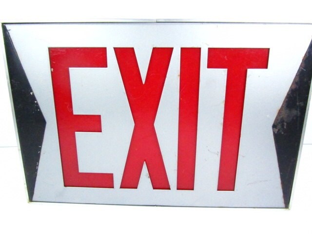 Exit sign metal sign vintage sign store industrial decor | Etsy