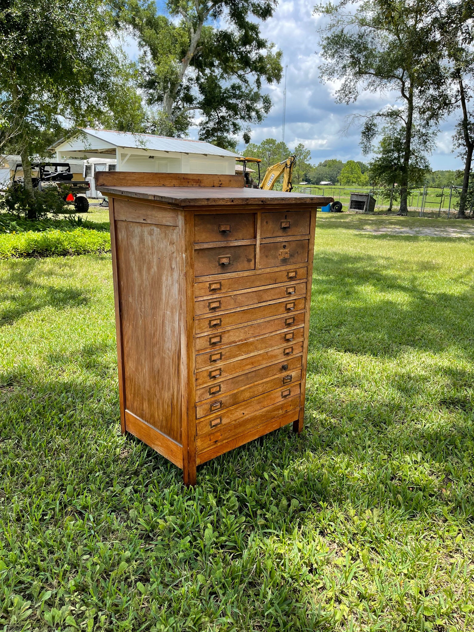 Antique Cartographer Cabinet, Twelve Drawer Cabinet, Chest of Drawers ...