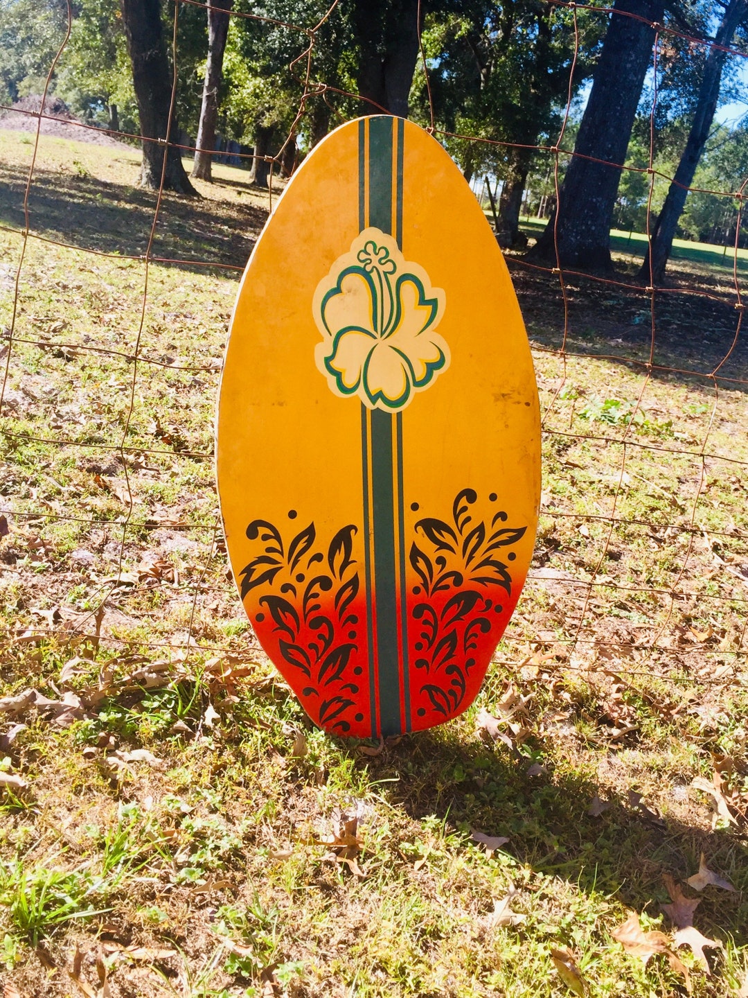 Vintage Boogie Board, Groovy Decor, 1970 Decor, Boho Decor, Wood ...