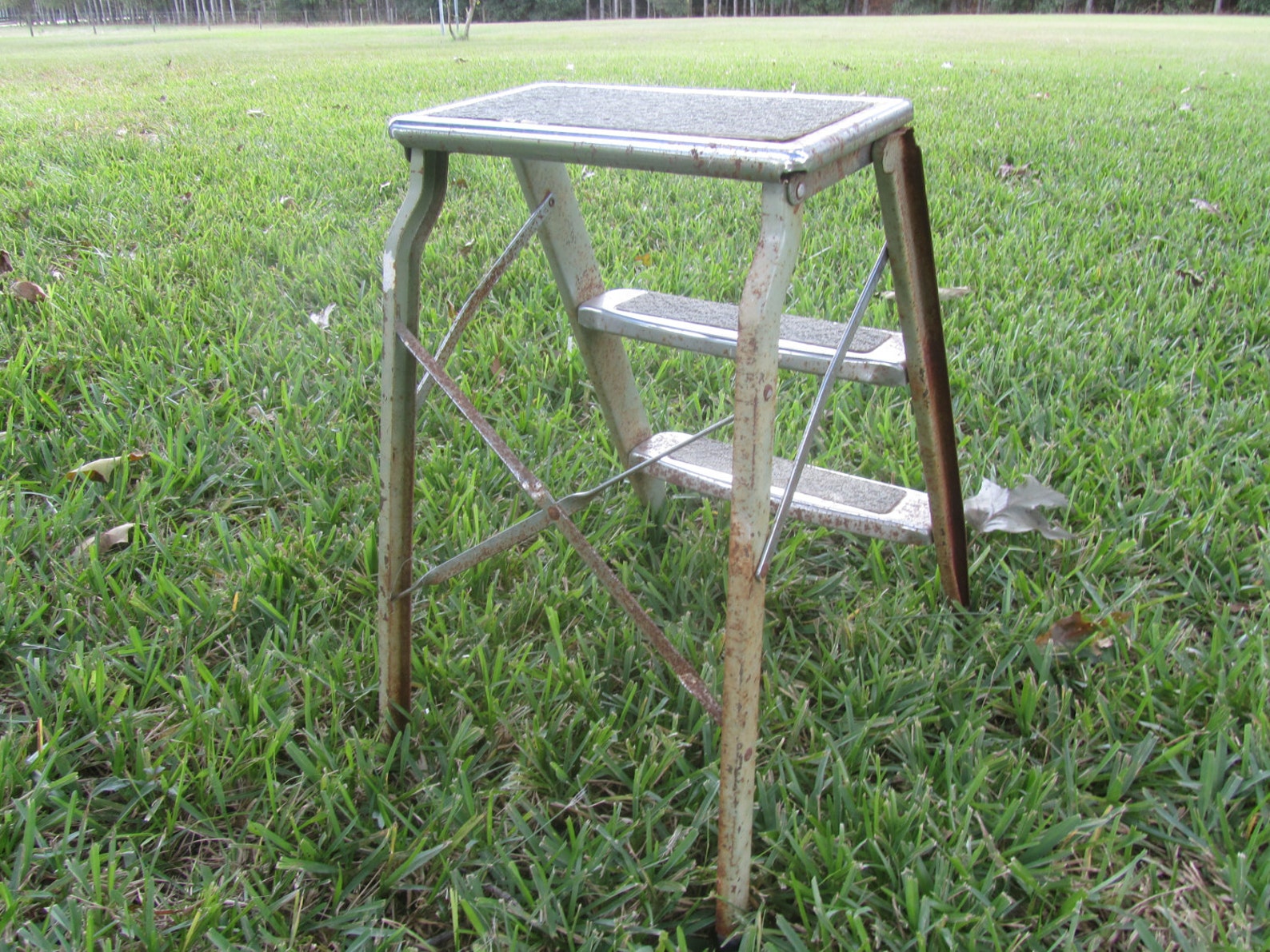 Vintage Metal Step Ladder Small Ladder Kitchen Stool | Etsy