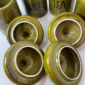 Mushroom Canister, Mid Century Canister Set, Retro Canisters ,green ...