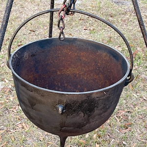 ANTIQUE CAST IRON Cauldron With Handle, Antique Wash Pot, 15 Gallon ...