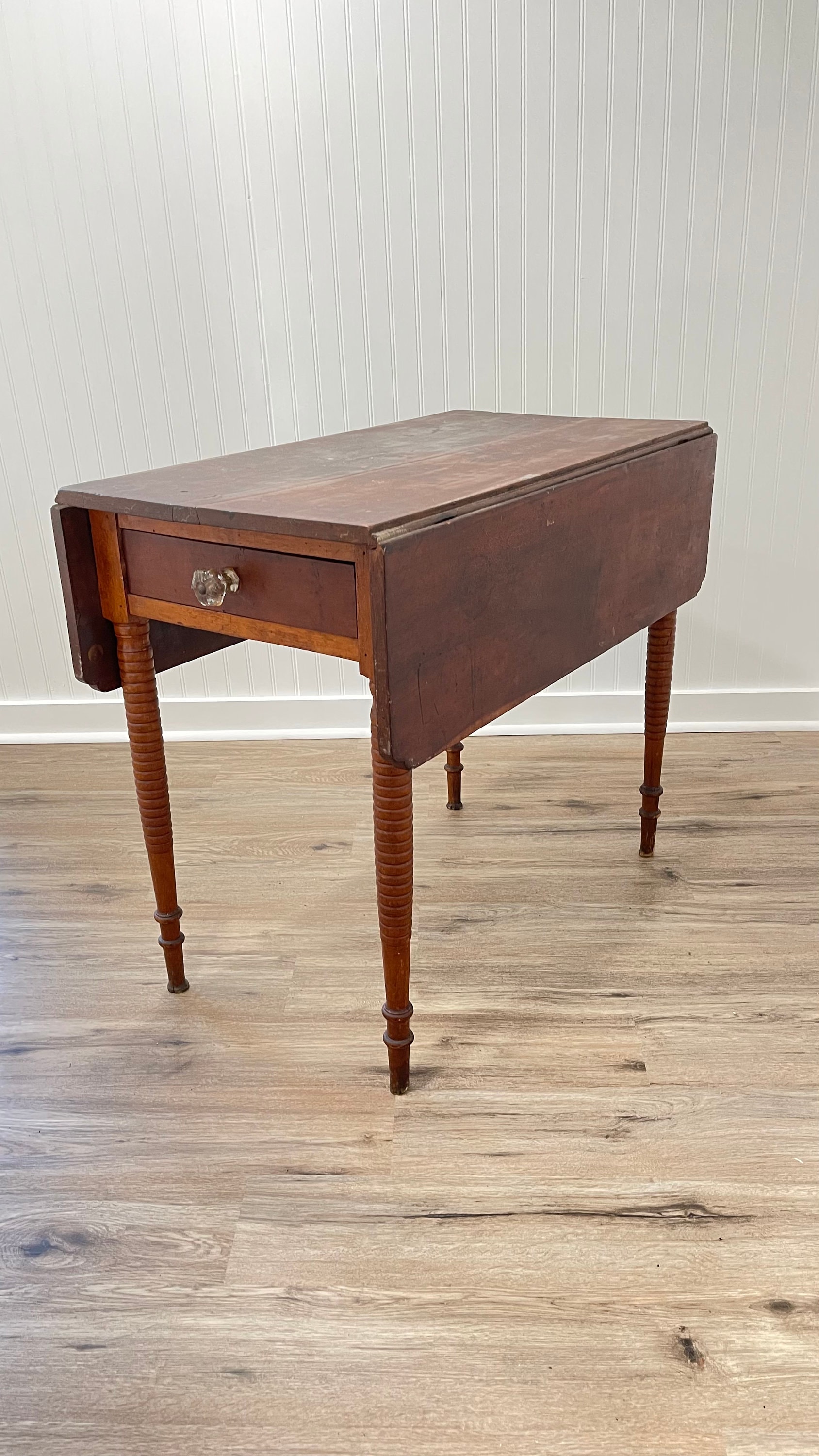 Antique Drop Leaf Table silverware drawer Wood Furniture dining table table with wheels farmhouse kitchen table solid wood Etsy