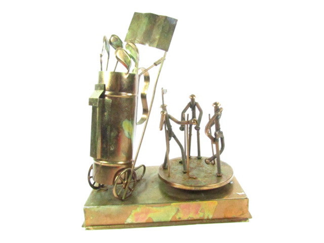 Metal Sculpture, Golf Decor,curtis Jere Style, Metal Figurine, Music ...