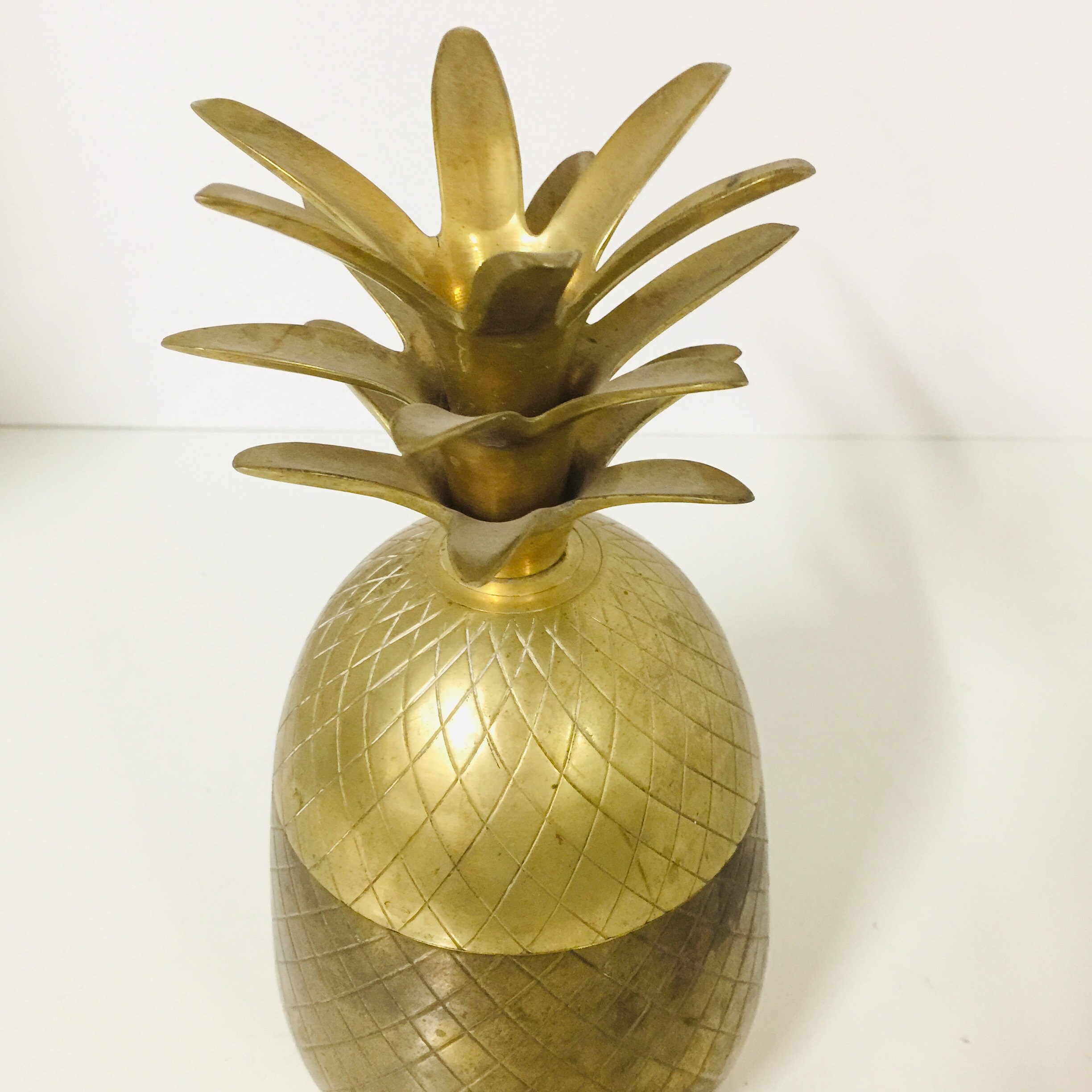 Brass Pineapple, Metal Pineapple, Rustic Modern, Centerpiece, Box With ...