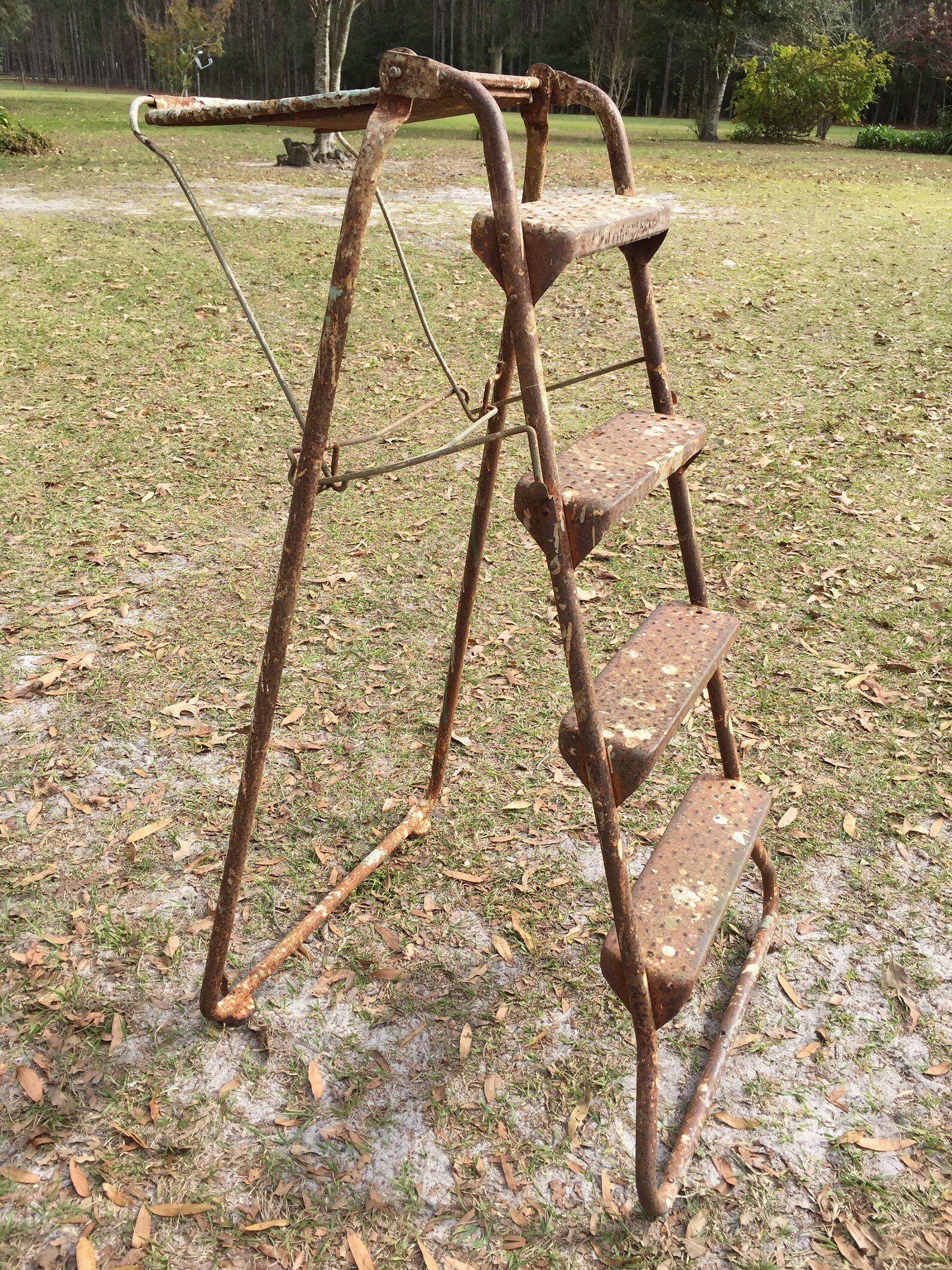 Vintage Metal Step Ladder Vintage Ladder Painters Ladder - Etsy
