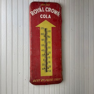 RC Cola Thermometer, Vintage Soda Collectible, Royal Crown Cola ...