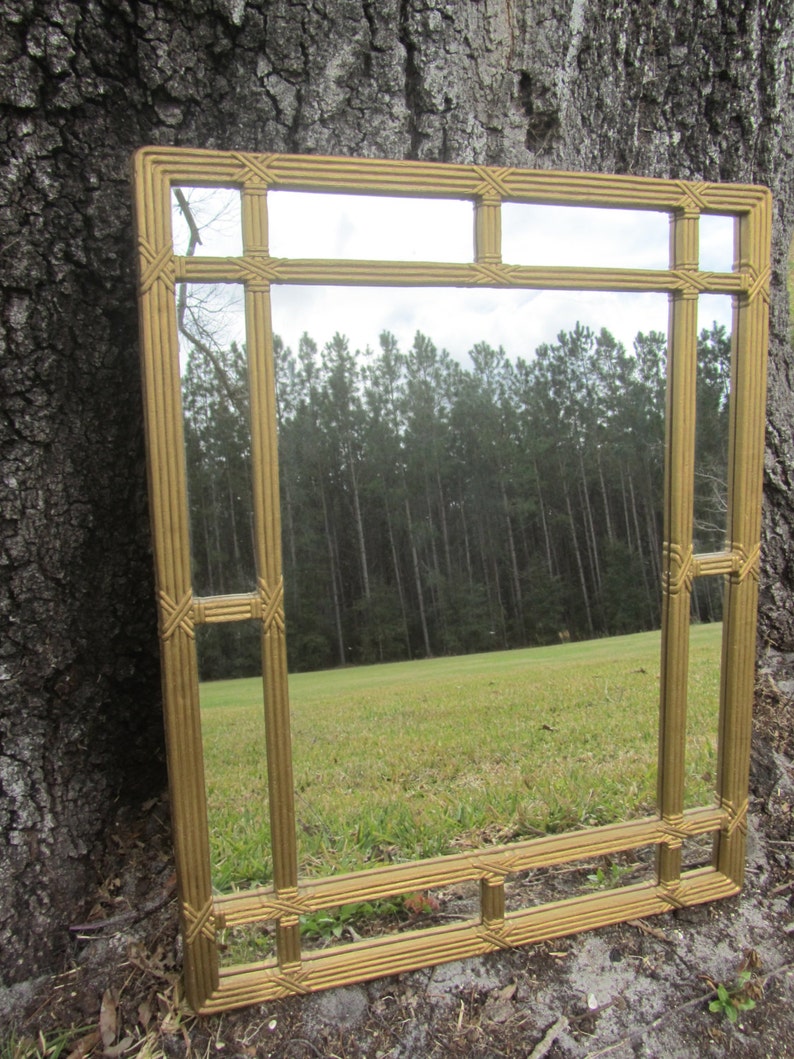 Vintage Mirror, Large Mirror, Art Deco Mirror, Gold Mirror, Bronze ...