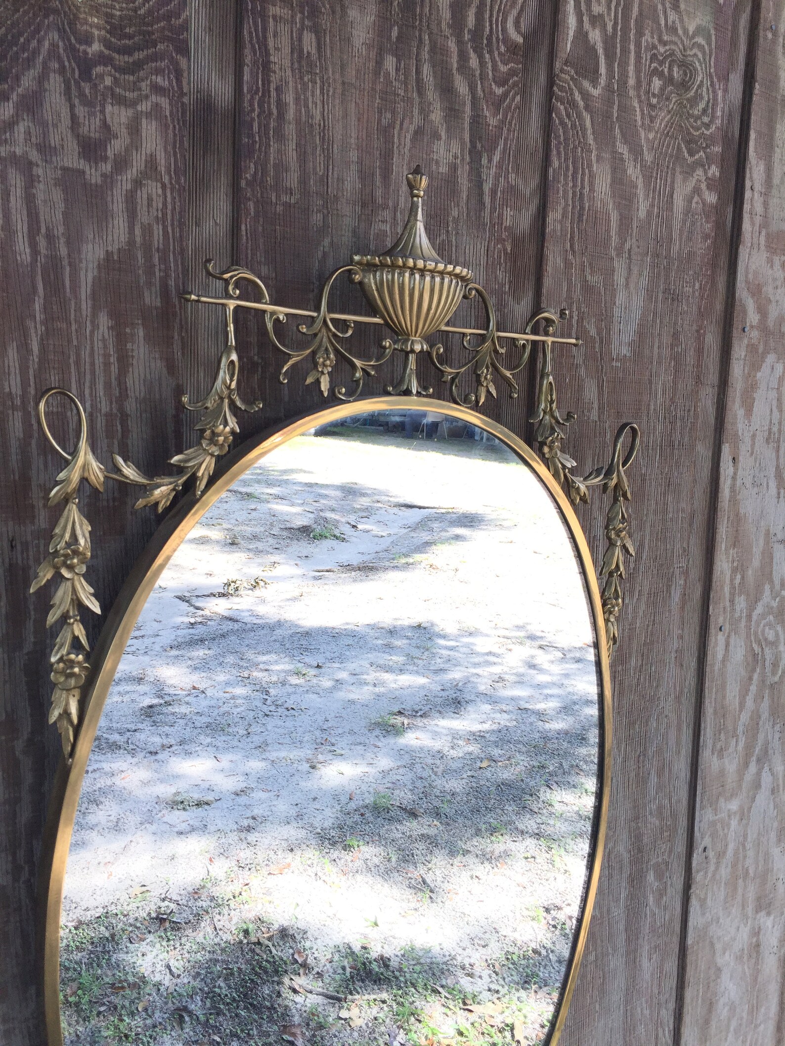 Antique Brass Mirror Wall Mirror Large Brass Mirror Ornate - Etsy