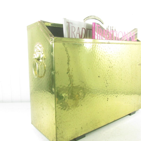 Antique Brass Magazine Holder - Etsy
