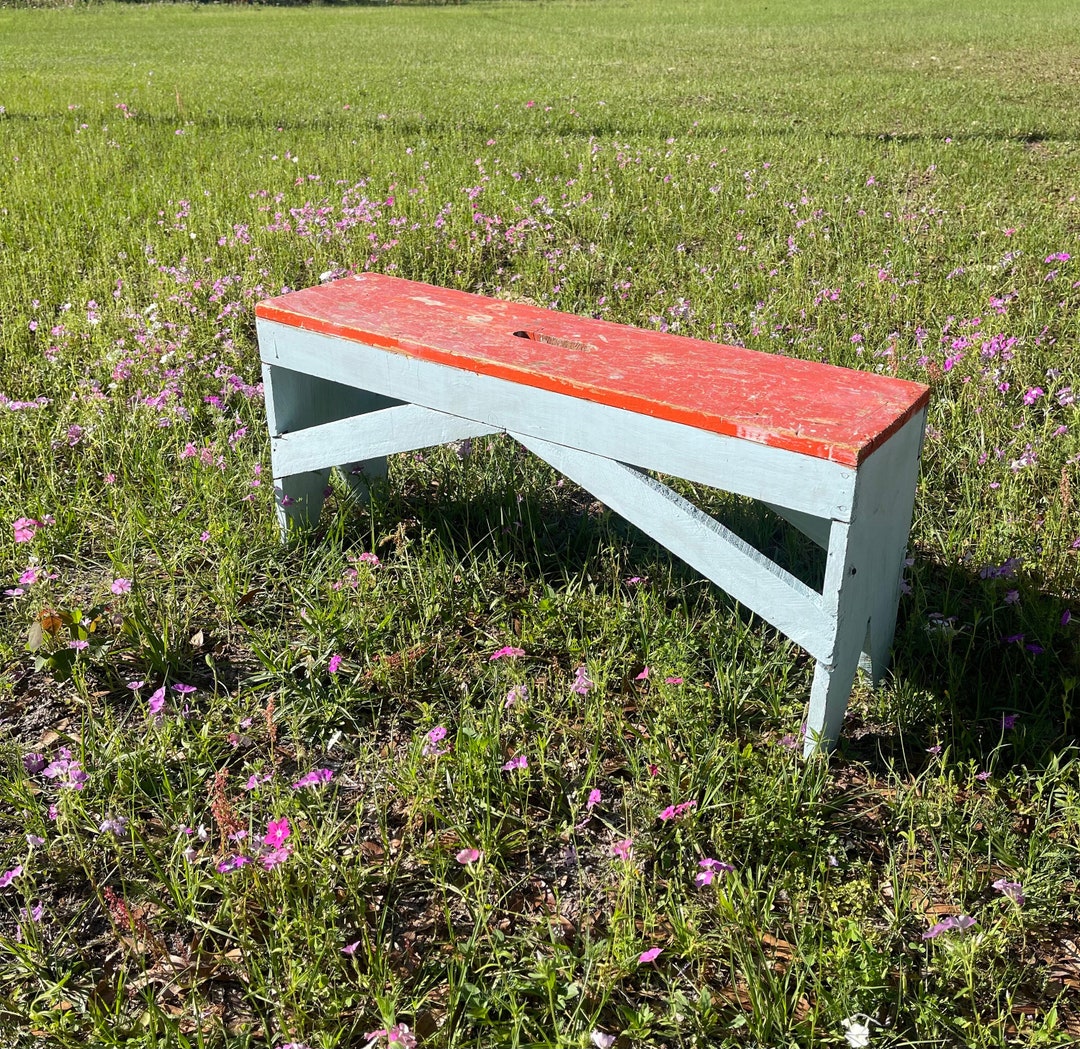 Rustic Bench, Solid Wood Bench,painted Bench, Distressed Bench ...