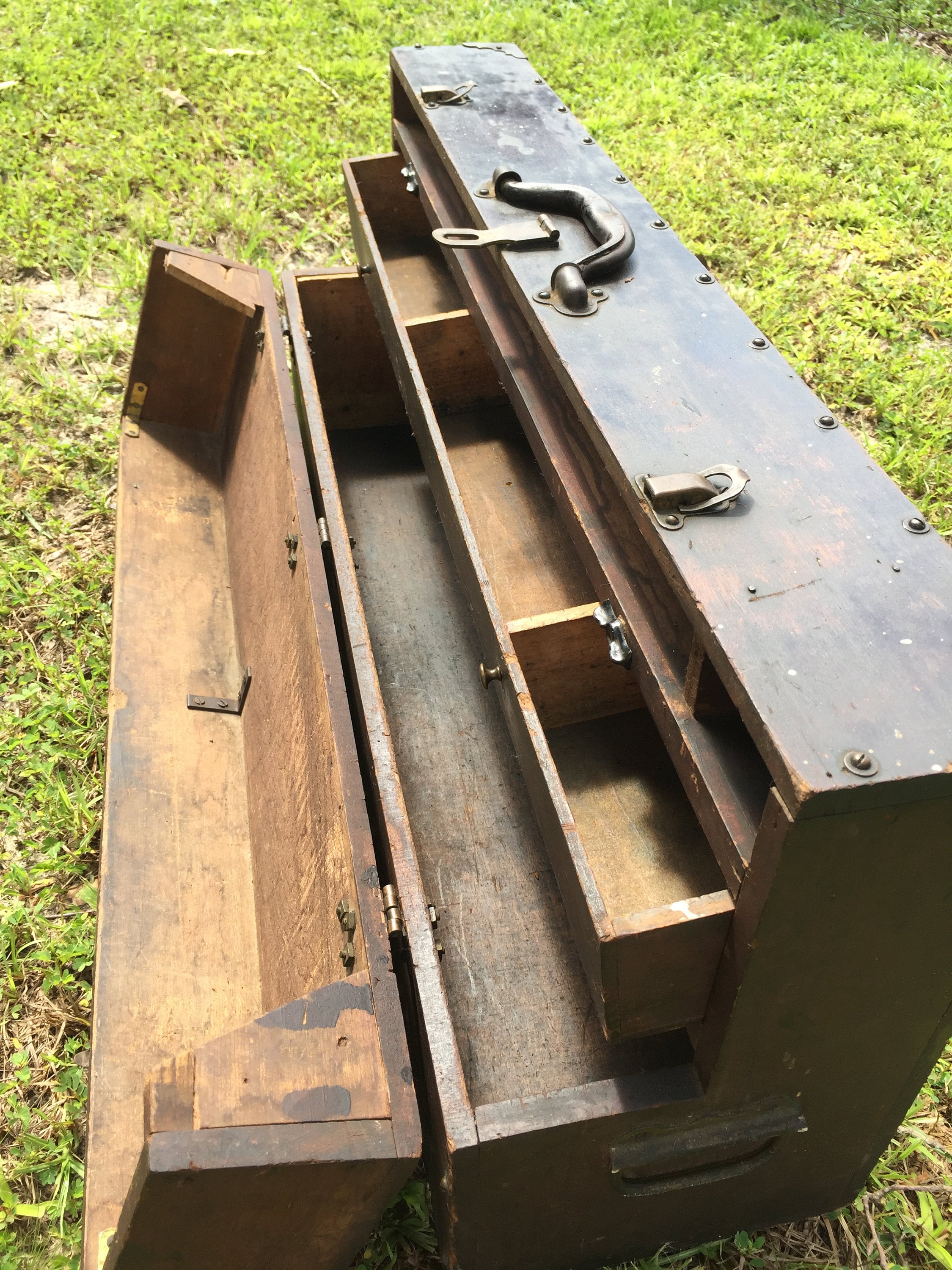 Vintage Wood Box Carpenters Boxtool Box Drawers Display | Etsy