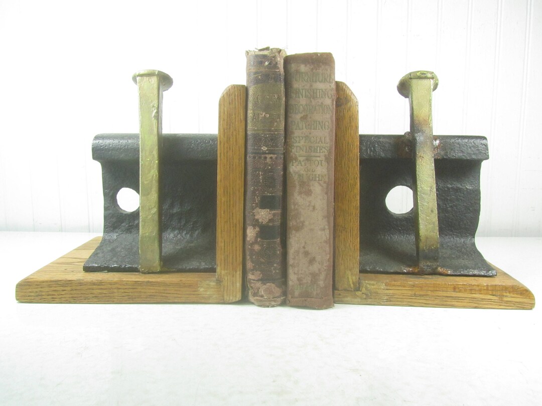 Railroad Spike Bookends, Railroad Track Bookend, Train Theme Bookends ...