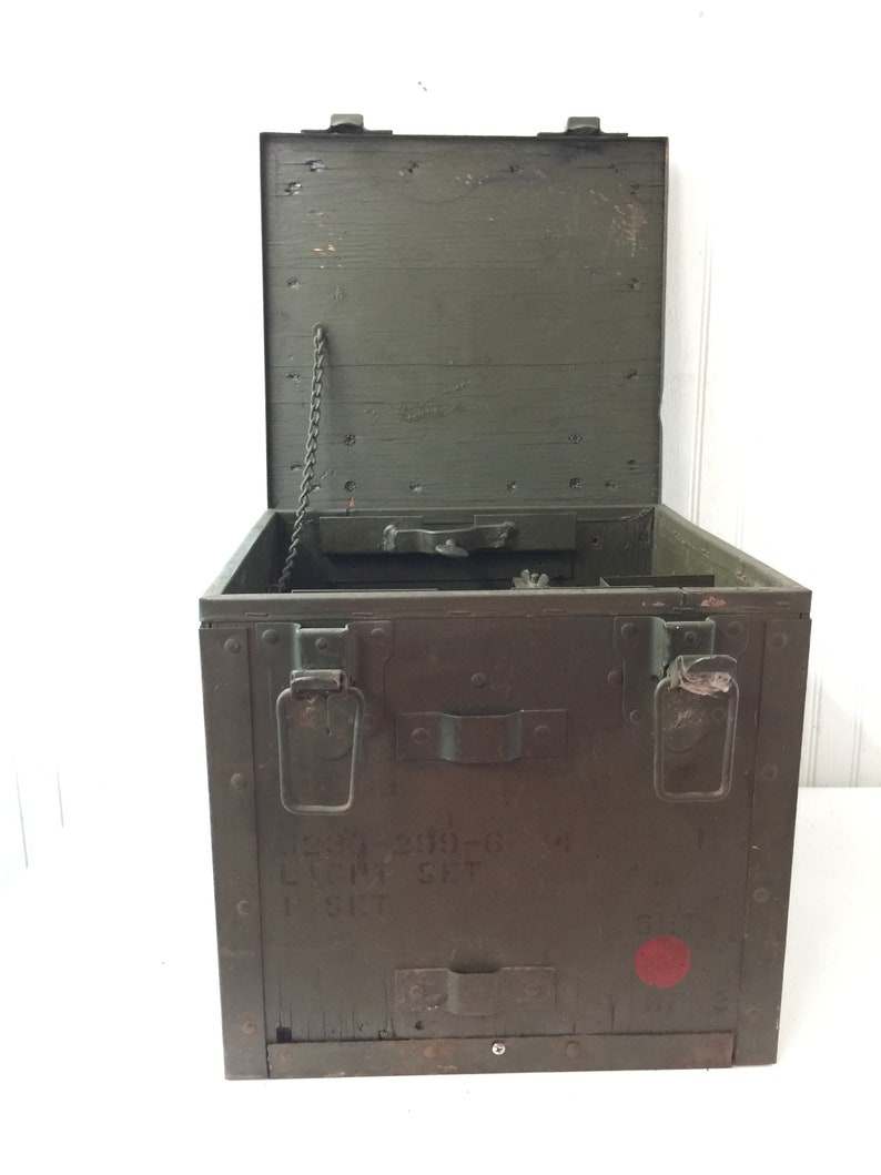 Vintage Metal and Wood Box Military Command Box Ammo Box - Etsy