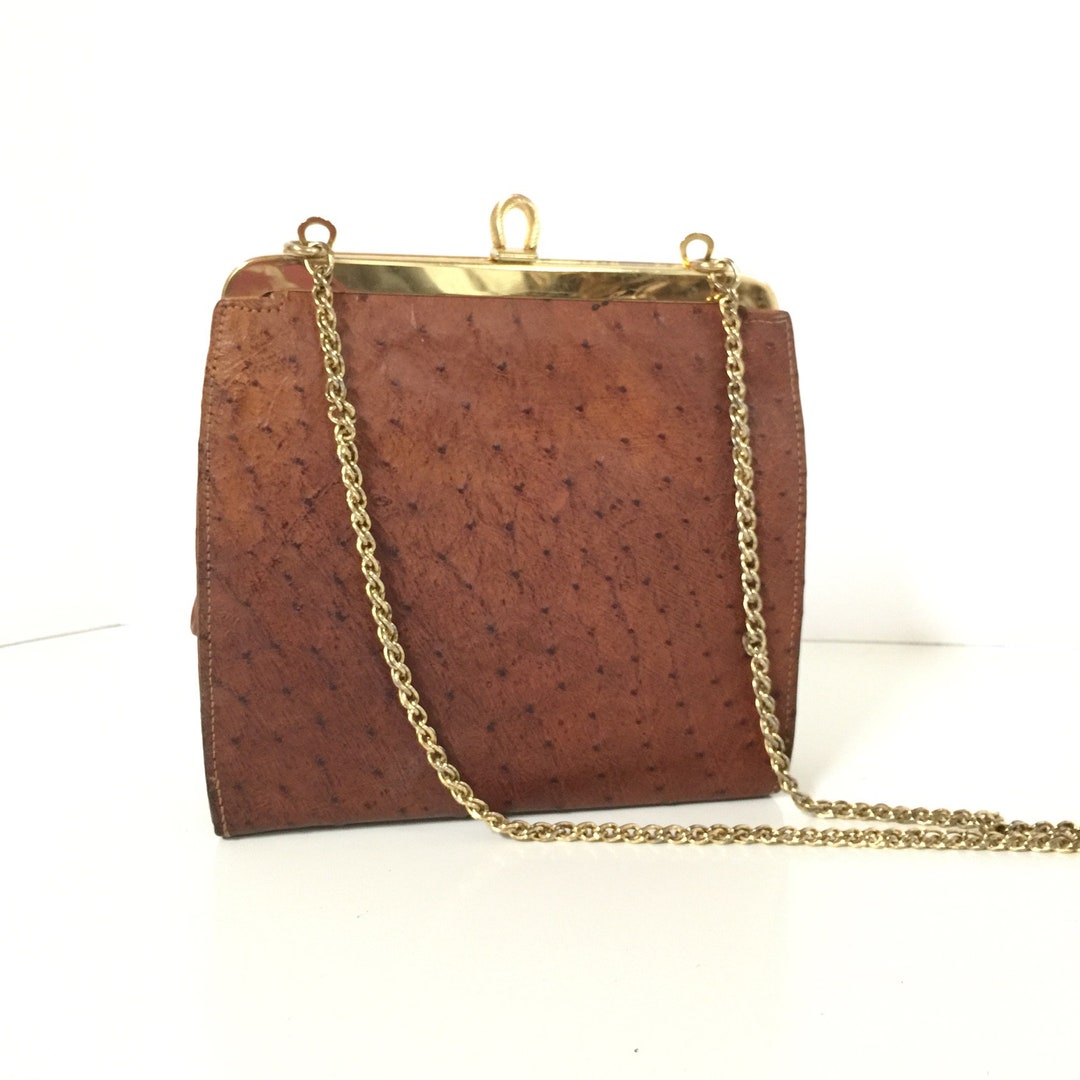 Vintage Nicholas Reich Ostrich Purse, Made in England, Formal Purse ...