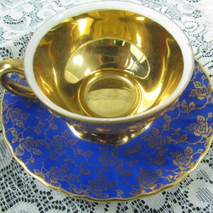 Demitasse Set, Tea Cup, Blue and Gold Tea Set, EB Bavaria, Tea Cup ...