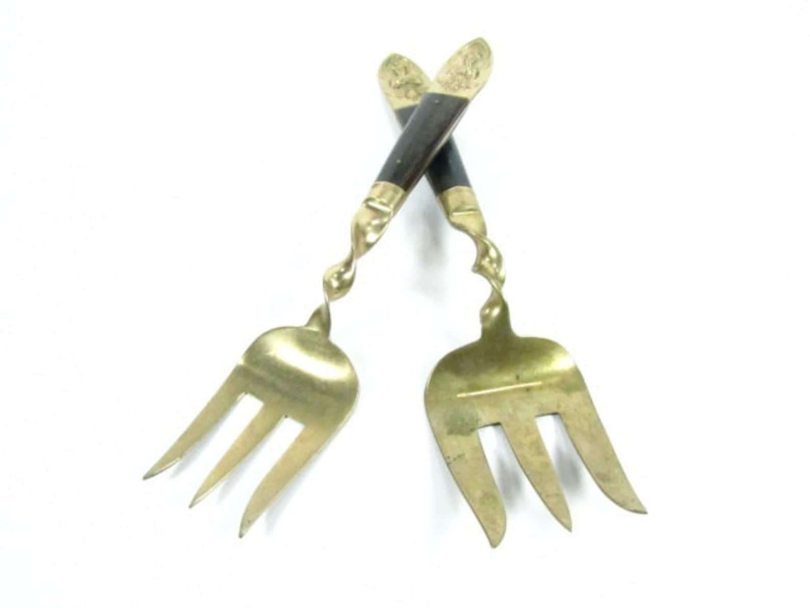 SIAM CUTLERY, Brass Fork, Bronze,thailand, Flatware, Salad Forks ...