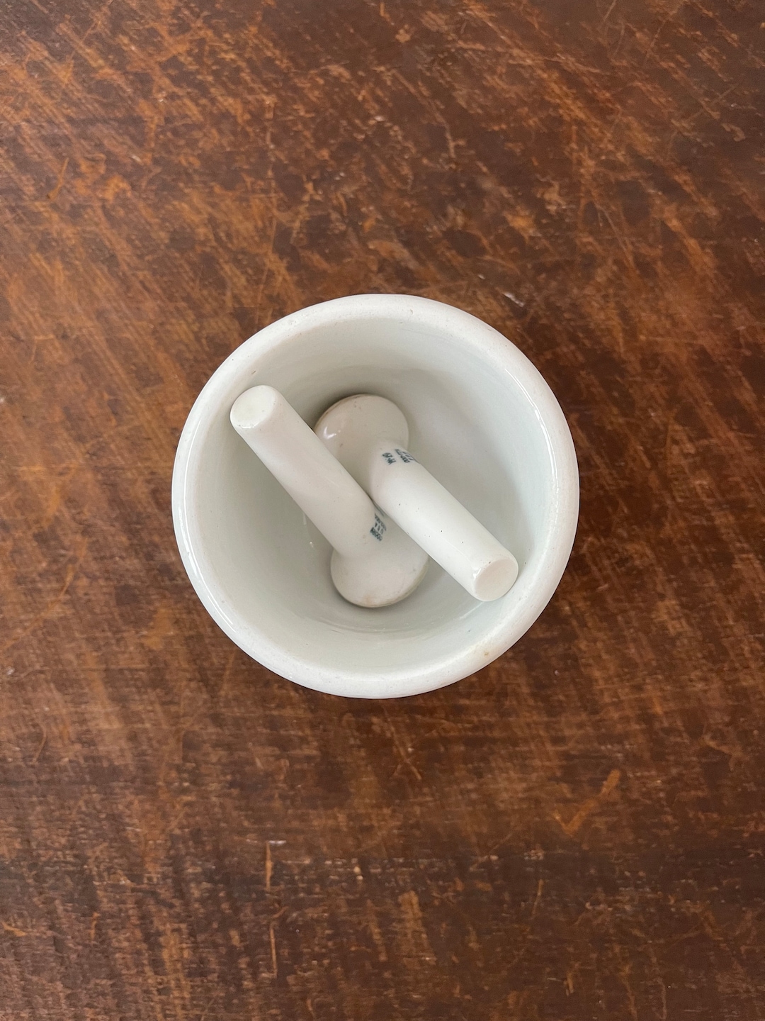 Vintage Mortar and Pestle, Coors Medical, Medicine, Pharmacy Druggists,pottery, Porcelain Mortar ...