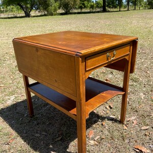 Vintage Drop Leaf Table, Brandt Furniture, Small Table, Wood Furniture ...