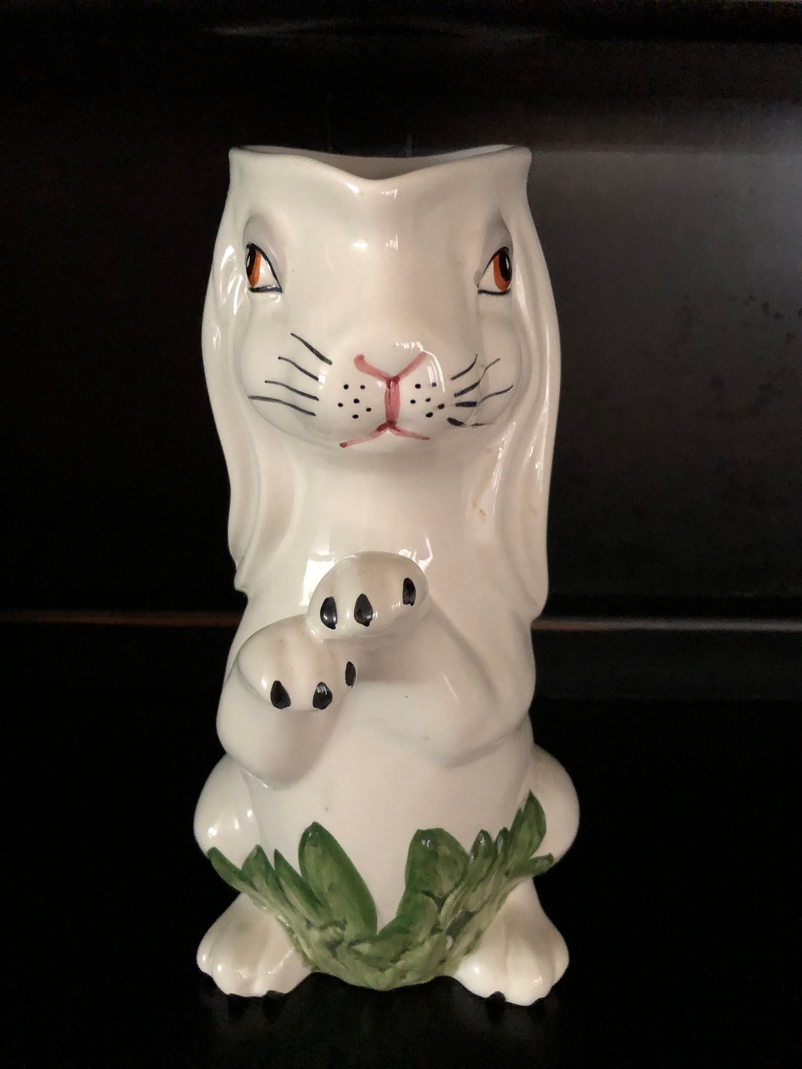 Vintage Porcelain Pitcher Mottahedeh Rabbit Pitcher Bunny - Etsy