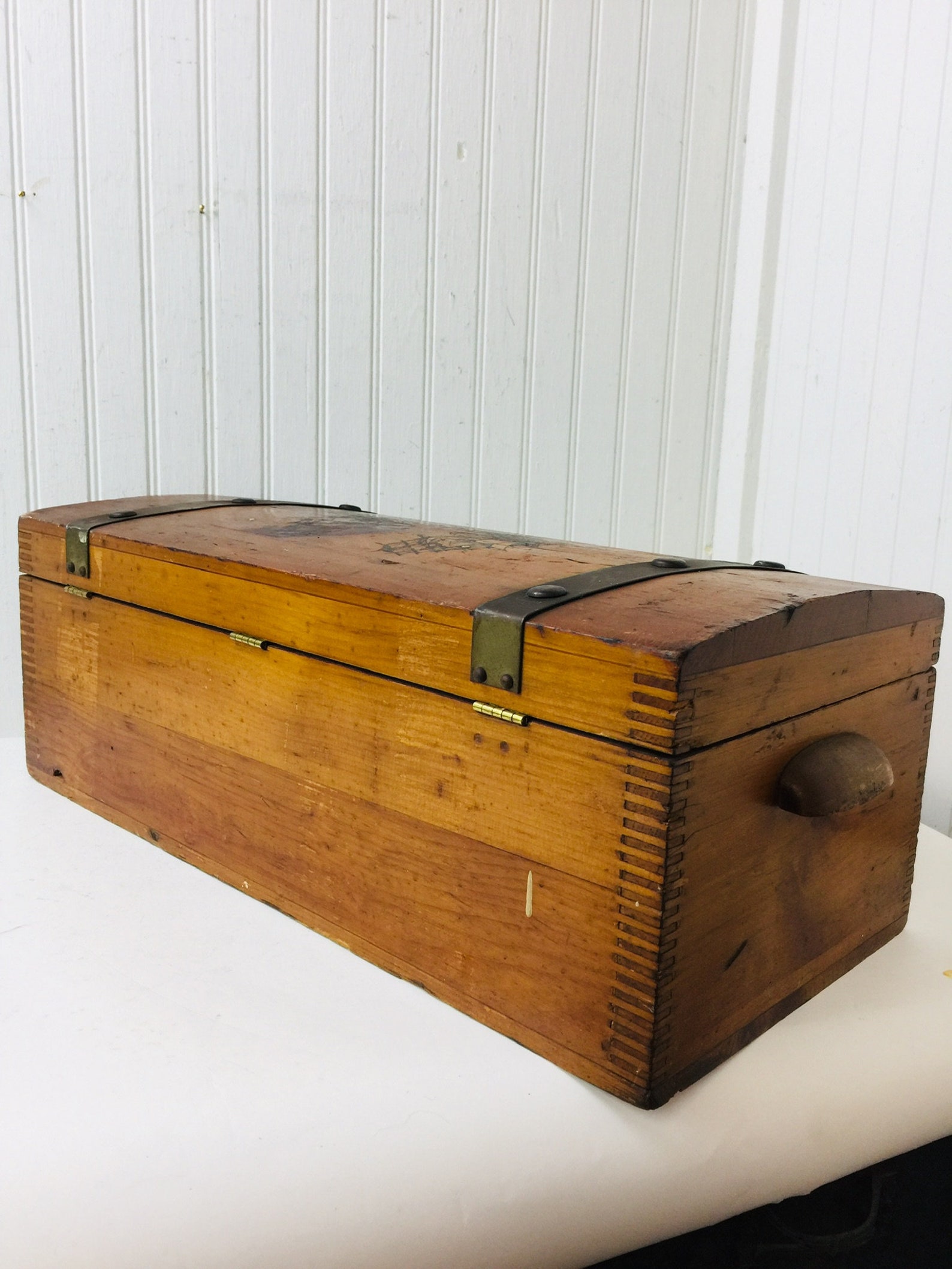 Vintage Wood Box Ship Box Cedar Box Work Box Hope Chest | Etsy