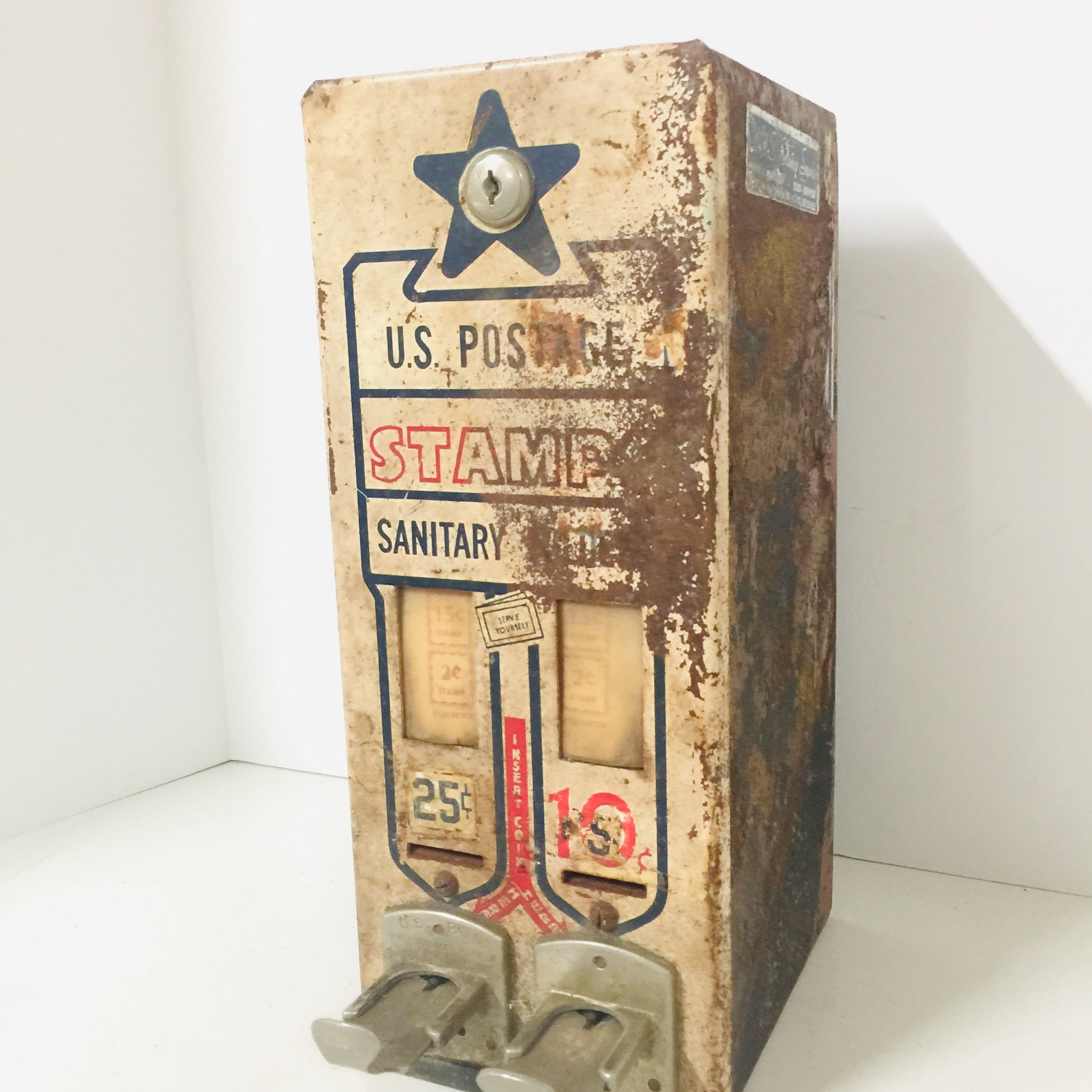 Vintage Metal Post Office Stamp Box Vintage Stamp Machine - Etsy