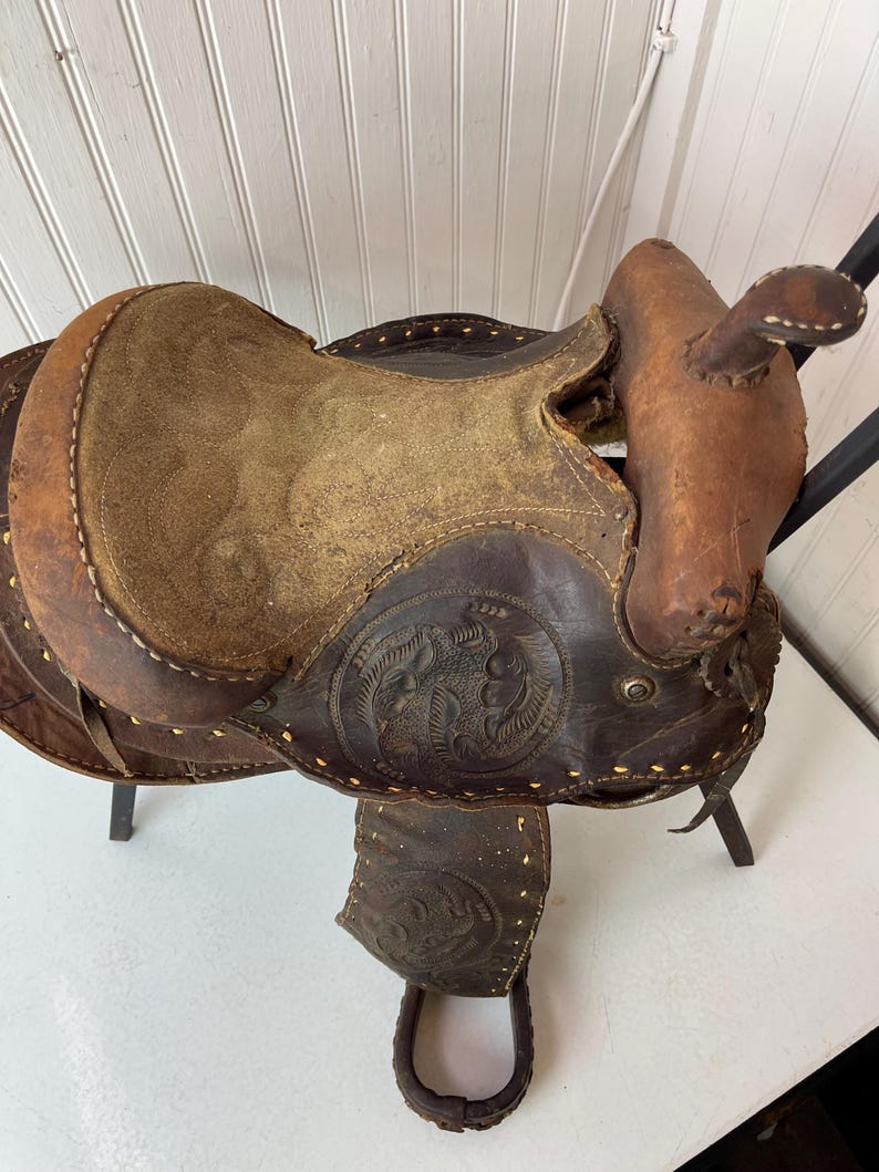 Vintage Saddle, Western Saddle, Horse Saddle, Equestrian, Leather ...