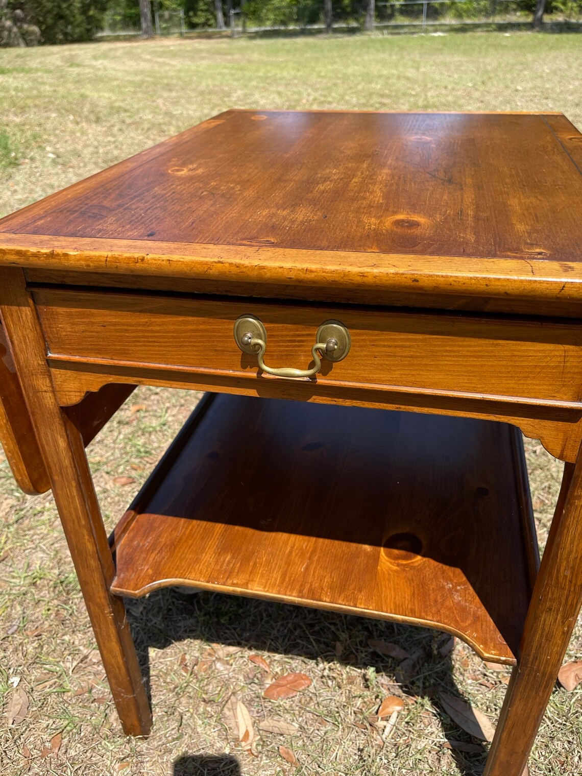 Vintage Drop Leaf Table Brandt Furniture small table Wood | Etsy