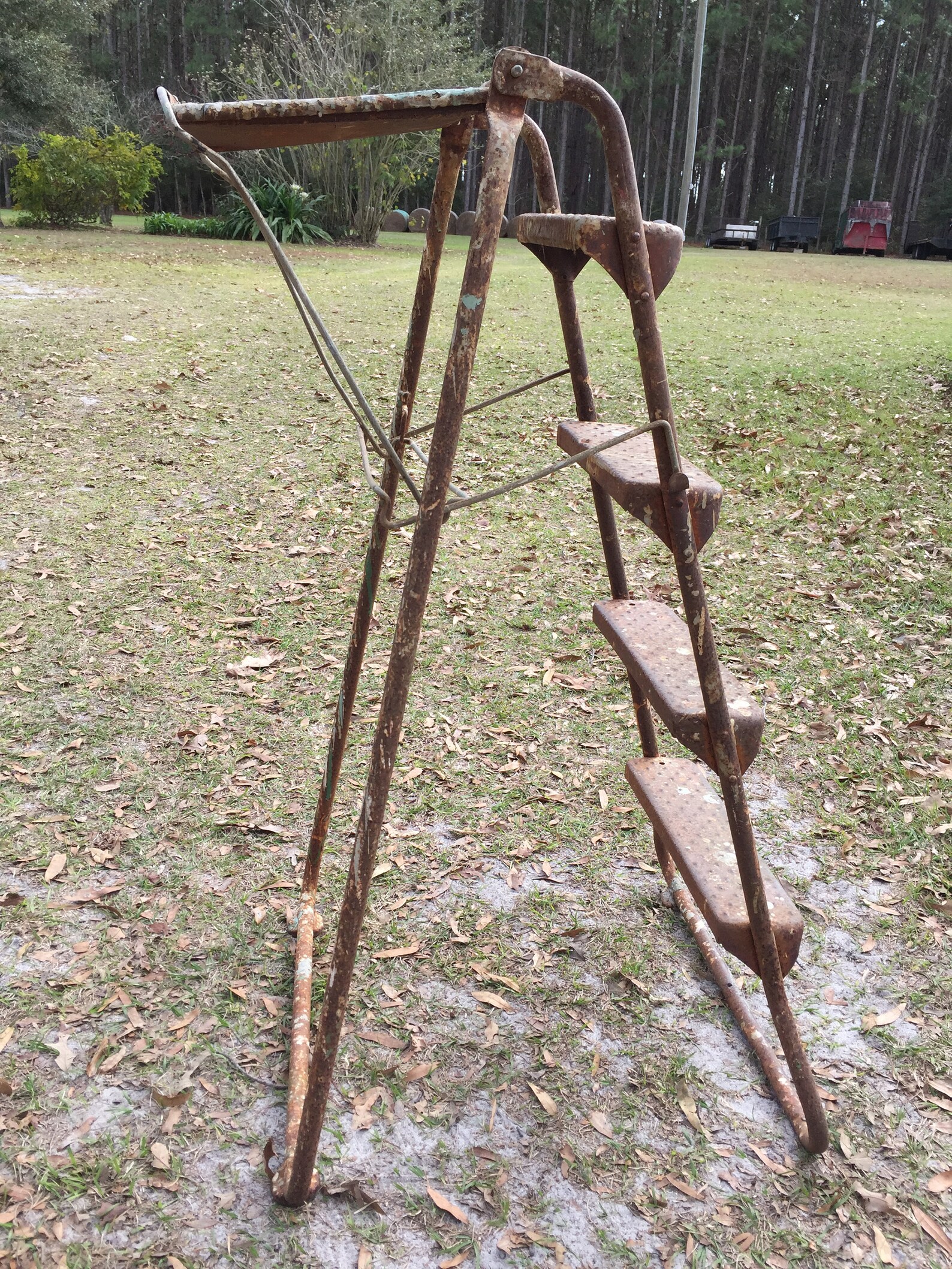 Vintage Metal Step Ladder Vintage Ladder Painters Ladder - Etsy