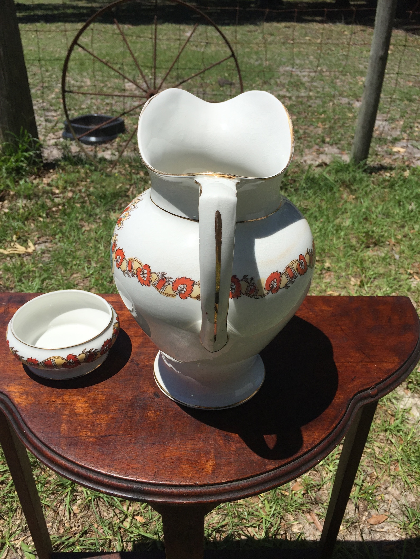 Vintage pitcher antique Homer Laughlin pitcher farmhouse | Etsy