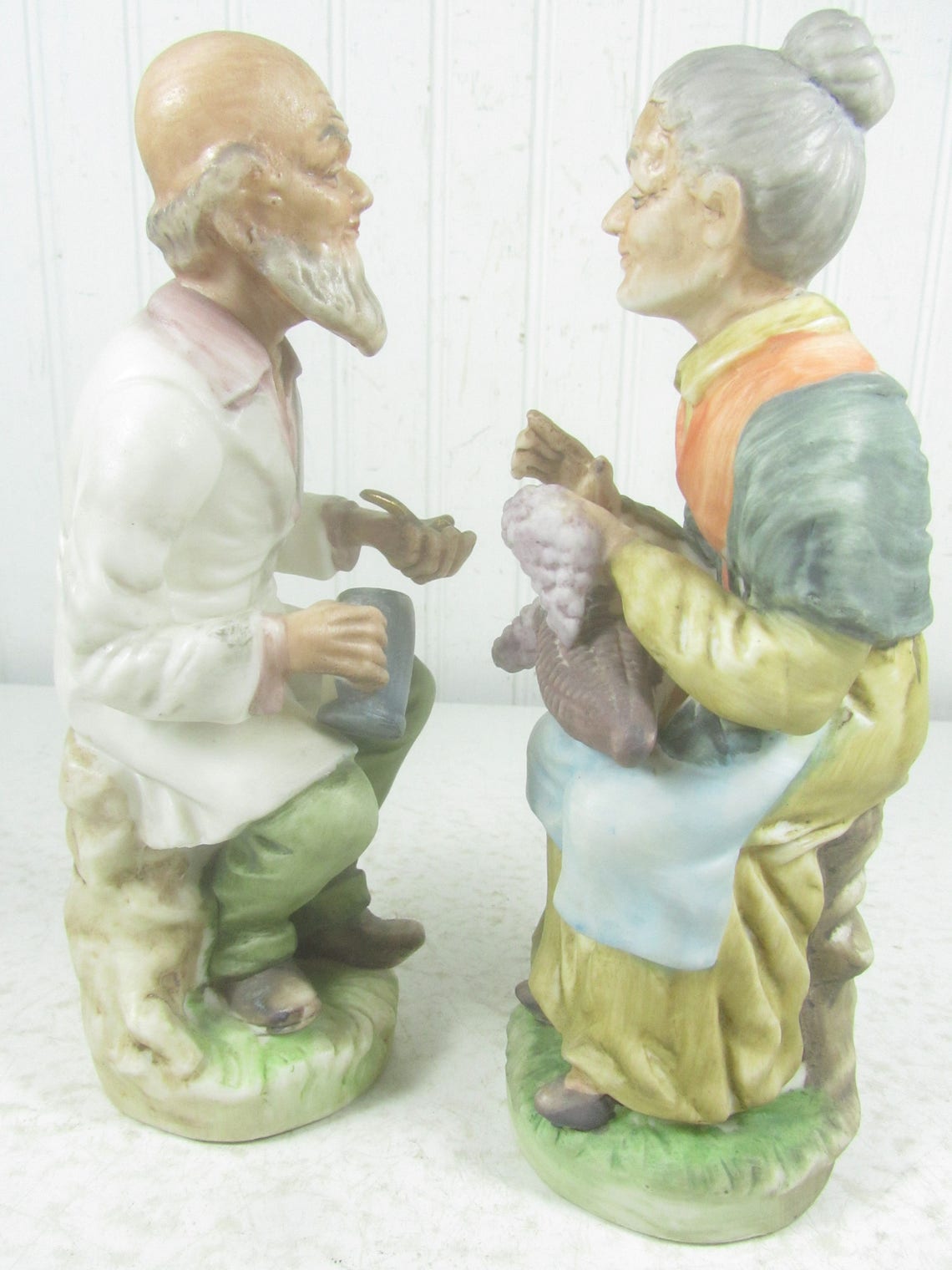 Figurine Ceramic Man and Woman Figurines Oriental Figurines - Etsy
