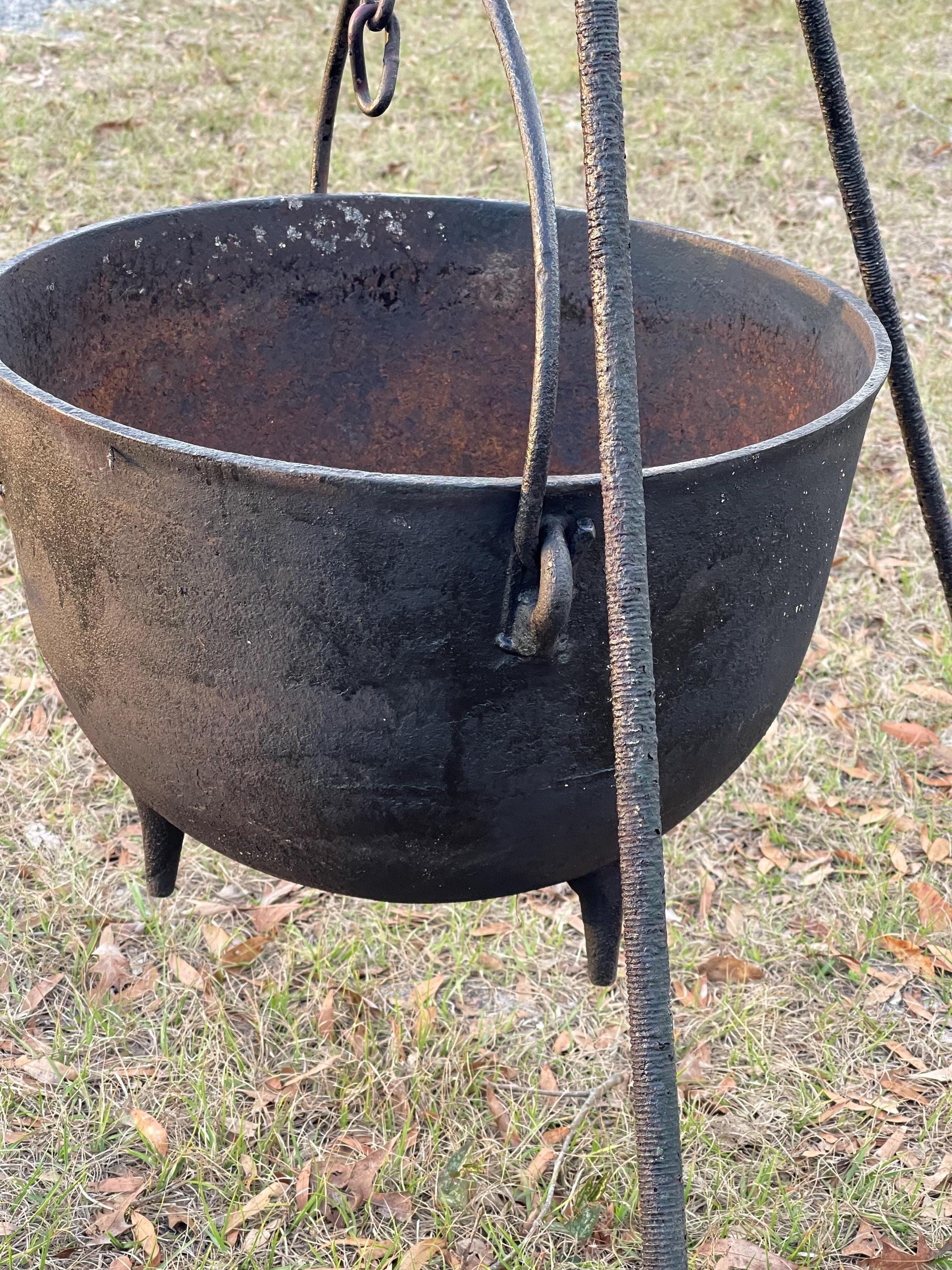 ANTIQUE CAST IRON Cauldron With Handle, Antique Wash Pot, 15 Gallon ...