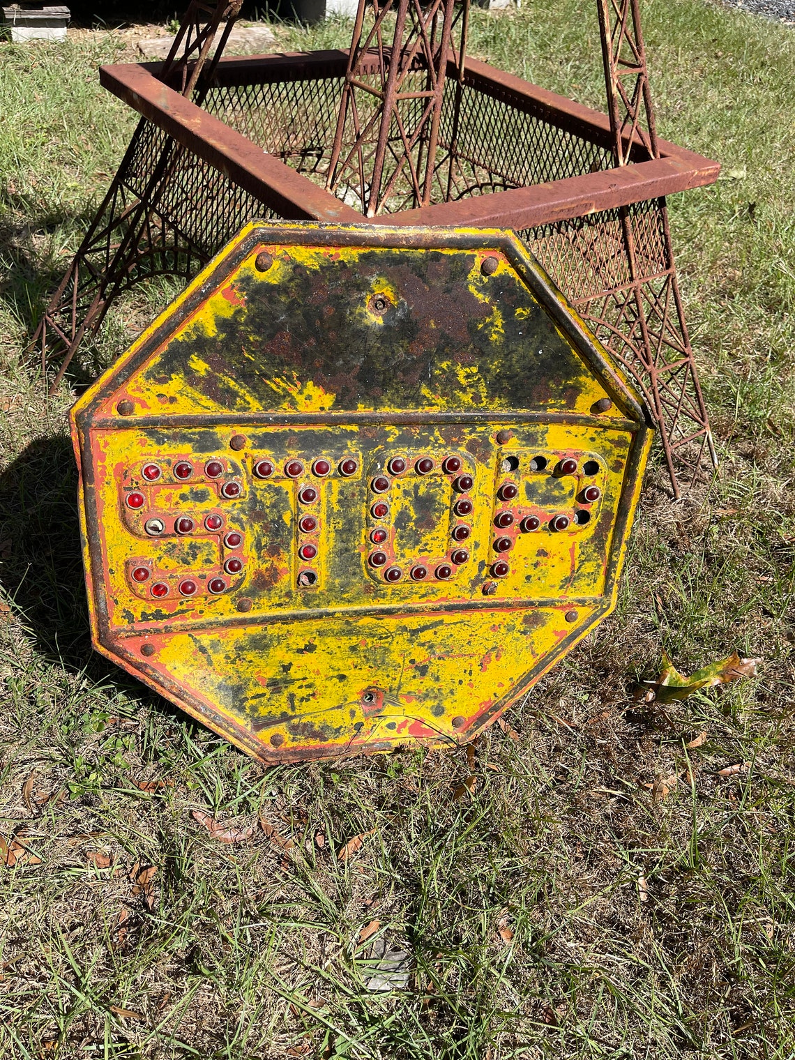 Stop Sign Cat Eye Stop Sign Metal Sign Yellow Stop Sign - Etsy