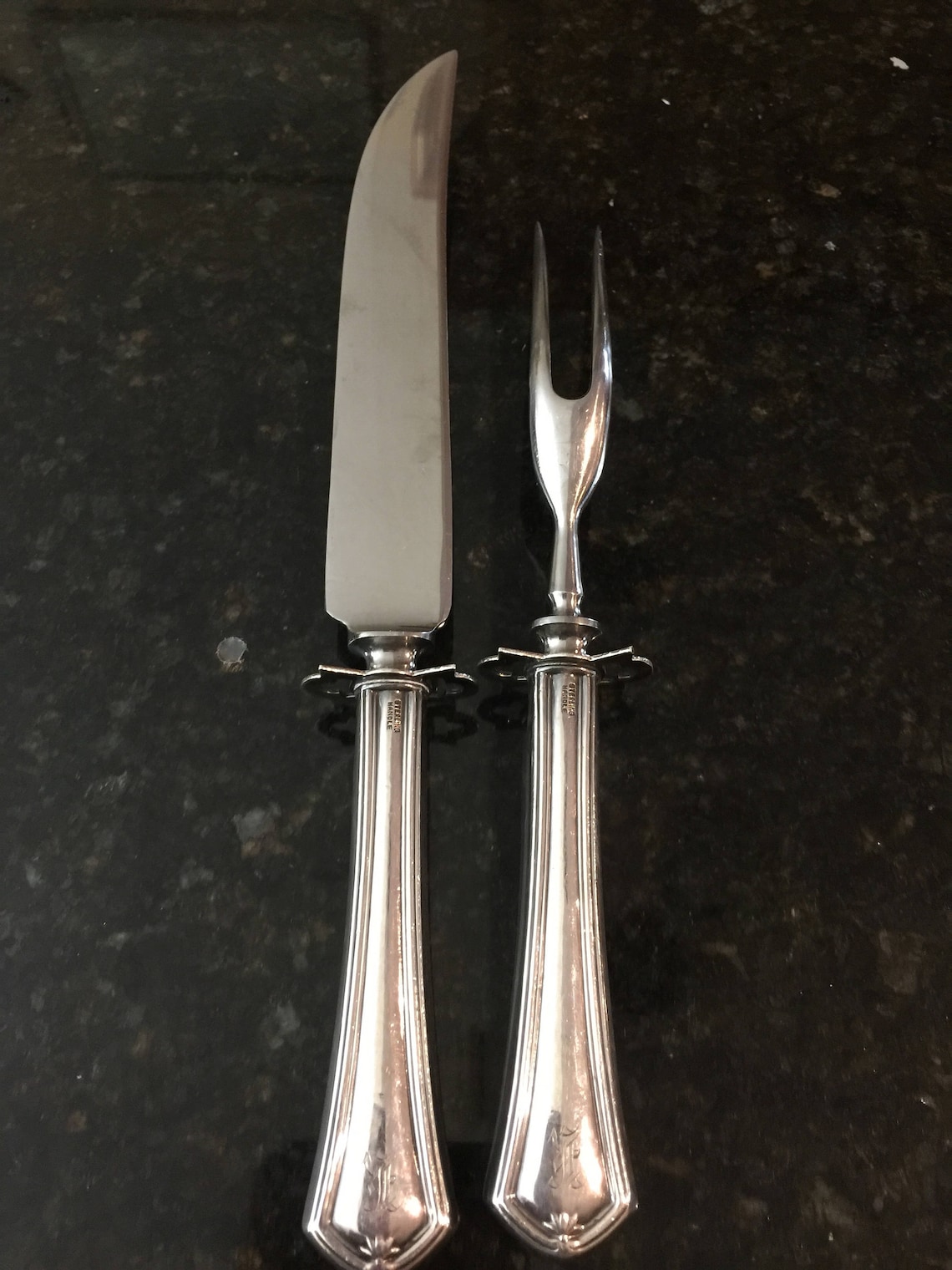 Sterling silver carving set silverware serving set | Etsy