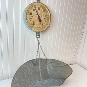 Produce Scale Hanging Scale Penn Scale Metal Bin Farmhouse - Etsy